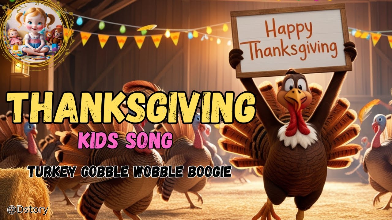 Thanksgiving Kids Song 🦃 / Turkey Gobble Wobble Boogie🍂🎶 - YouTube