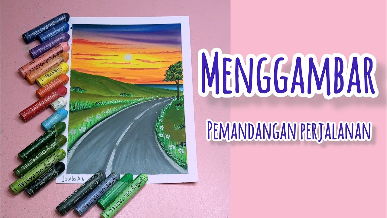 Tutorial menggambar pemandangan perjalanan @JovitaHobiGambardanMewarnai ...