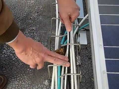Solar Snake Tray Cable Tray - Installing Cables - YouTube
