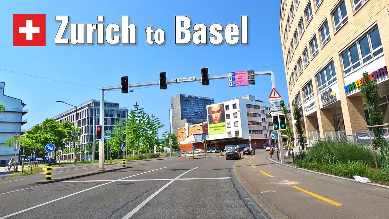 Summer Road Trip ☀️ Zurich to Basel • Driving in Switzerland 🇨🇭 [4K ...