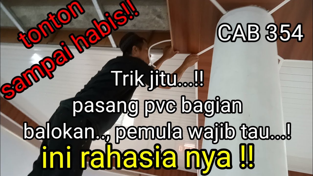 cara pasang PVC bagian balok - YouTube