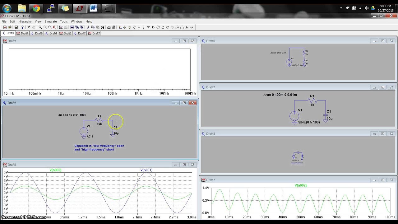 Magnitude Response, RMS Voltage, LTSpice Assignment - YouTube
