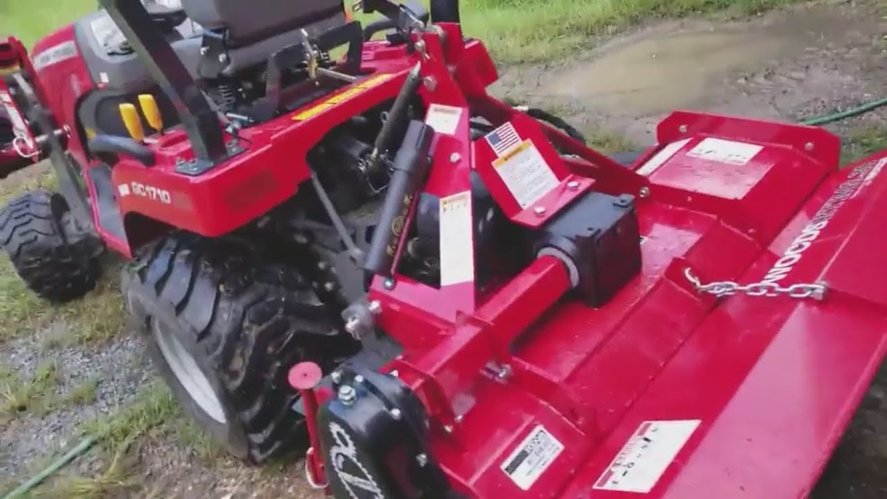 #57 Got The Woods Rotary Tiller On The Massey GC 1710 Sub Compact ...