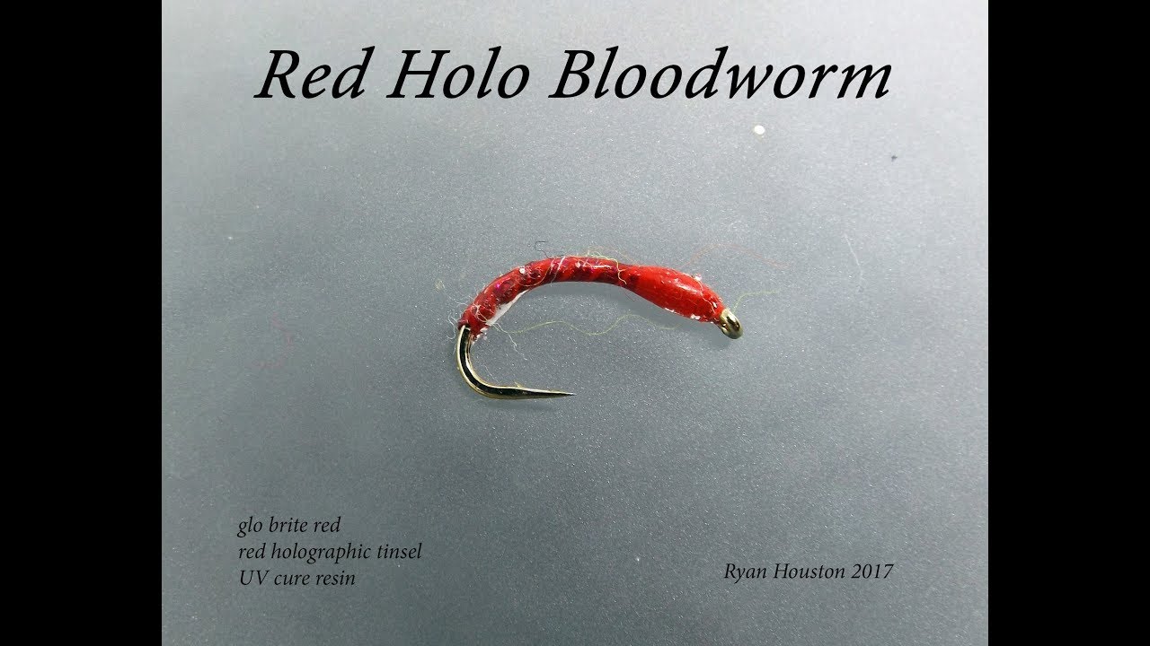 TYING THE RED HOLO BLOODWORM WITH RYAN HOUSTON 2017 - YouTube