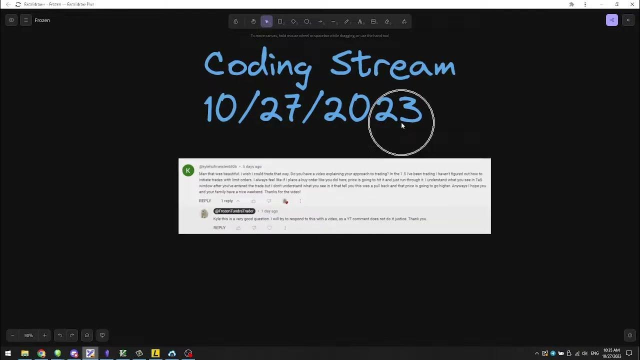 Coding Stream Friday 10/27/2023 | ACSIL Sierra Chart | C++ - YouTube