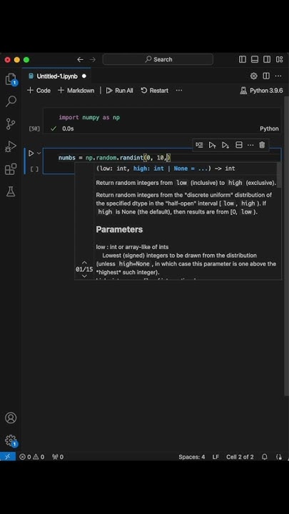 Numpy Random Number Generator Python Tutorial Coding Programming Python Numpy Youtube