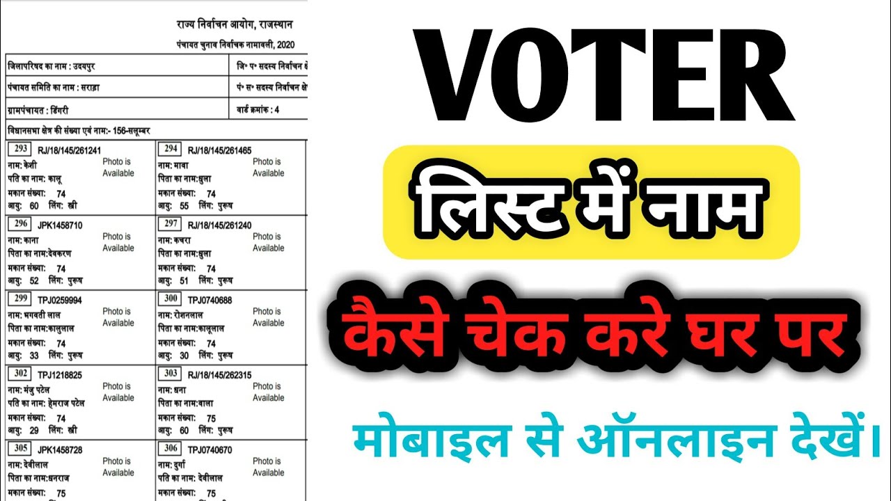 How To Check Name In Voter List 2020 How To Check Name In Voter List 2020