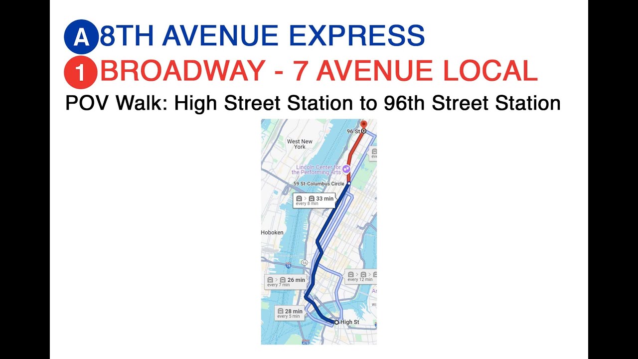 NYC Subway POV Walk: High Street Stn to 96th Street Stn via 59th Street ...