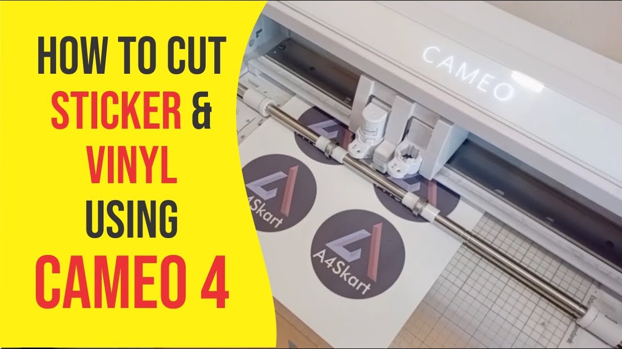 How to Cut Color Sticker & Vinyl using CAMEO 4 - YouTube