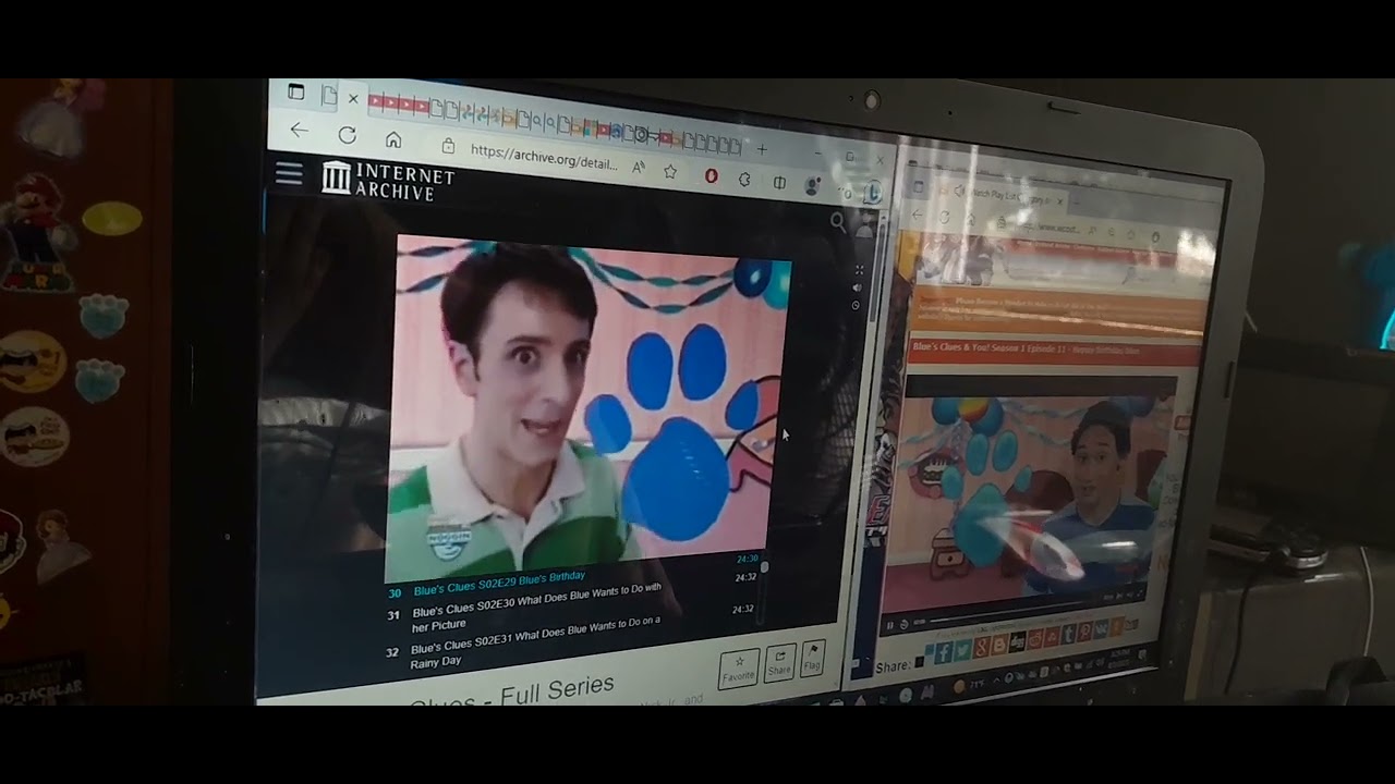 blue's clues clean up the pawprint from blue's birthday - YouTube