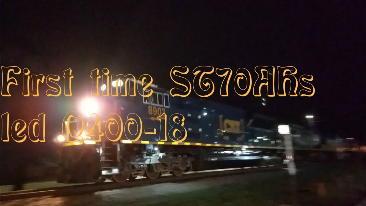(8903)EMD CSX ST70AH Tier 4 leads Q400-18 hauls an Funeral trn 6 dead ...