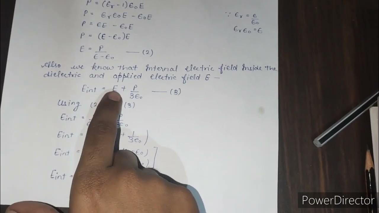 Clausius-mossotti equation||solid state physics ||with notes - YouTube