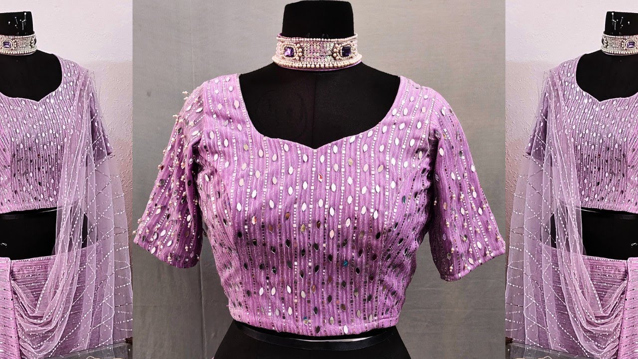 Princess line blouse cutting and stitching | Designer blouse cutting ...