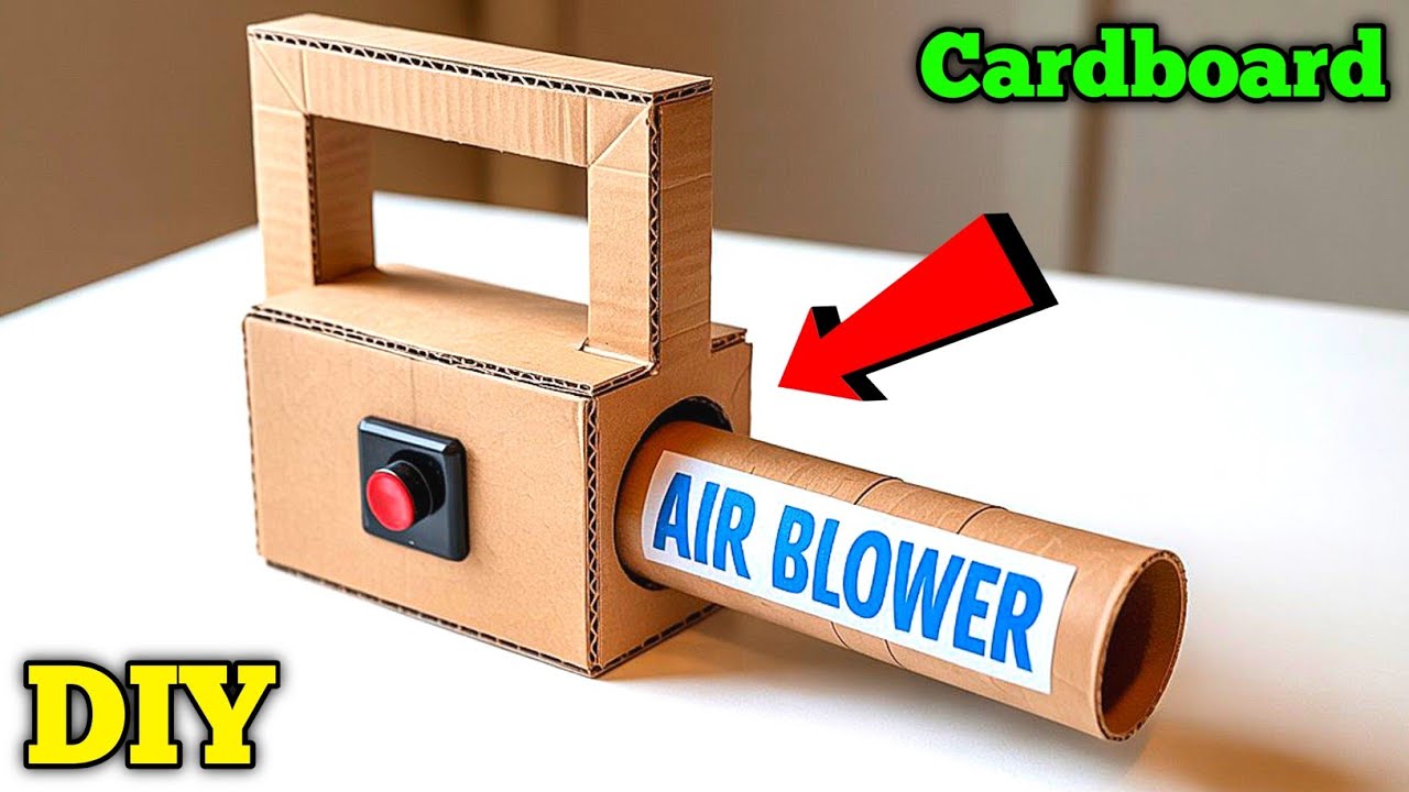 How to Make a Air Blower with Cardboard at Home || DIY Science Project ...