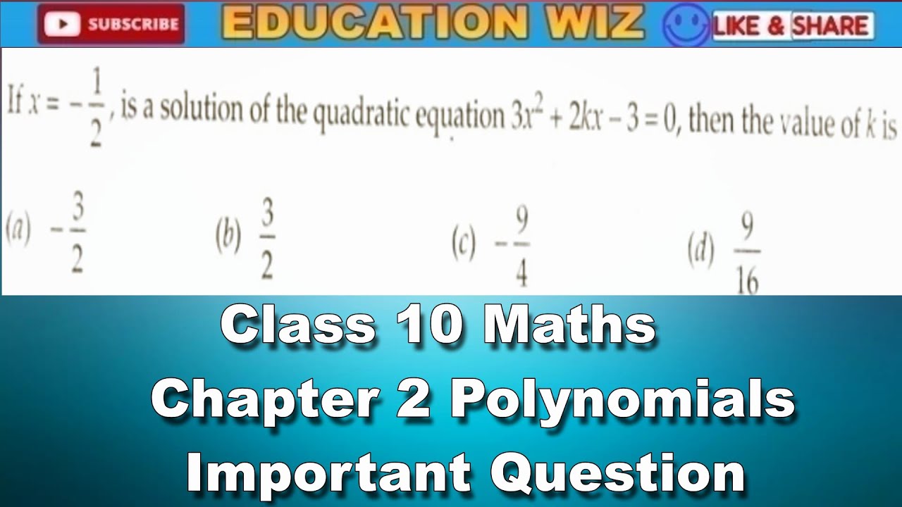 If X 1 2 Is A Solution Of The Quadratic Equation 3x2 2kx 3 0 Then if-x-1-2-is-a-solution-of-the-quadratic-equation-3x2-2kx-3-0-then