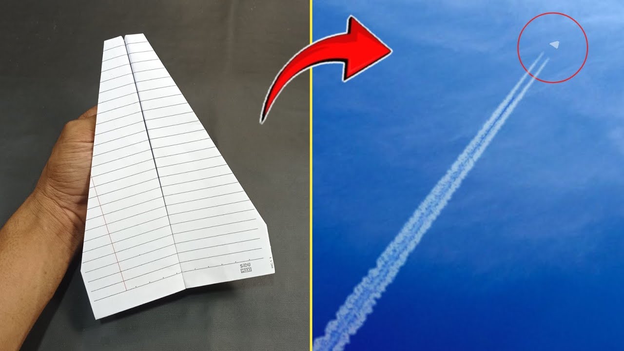Easy & Simple - Epic Paper Airplane That Flies Far Over 100 Feet ...