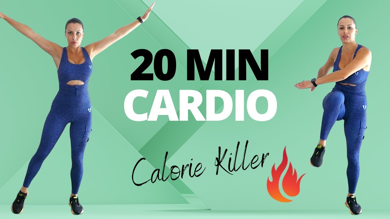 20 Min Calorie Killer Cardio Exercises At Home | 20 Min HIIT Workout ...