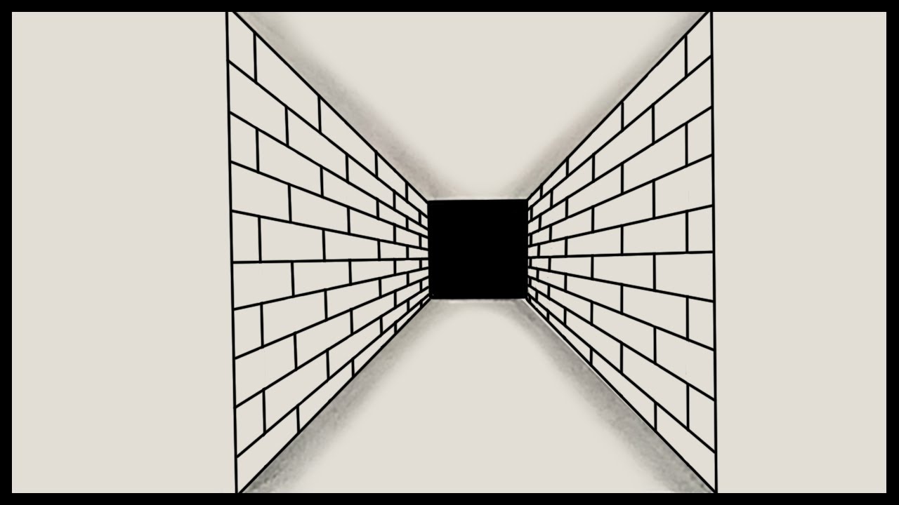 How to Draw two walls inside the tunnel 😎😍 || one point perspective # ...