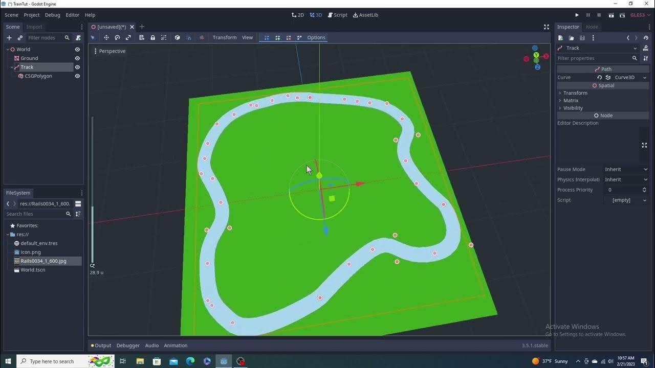 Godot Spline Train Tutorial - 1 - Creating a track! - YouTube