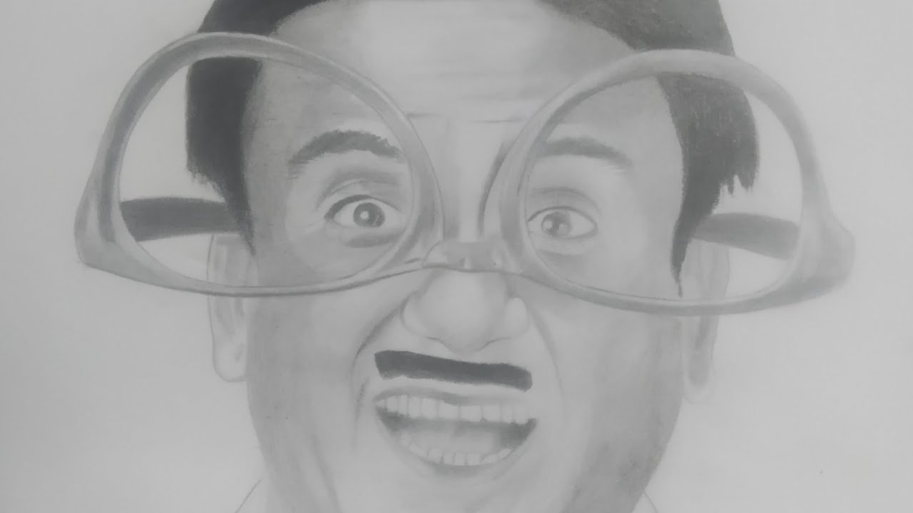 Tarak Mehta ka ooltah chashma.. jethalal drawing portrait - YouTube