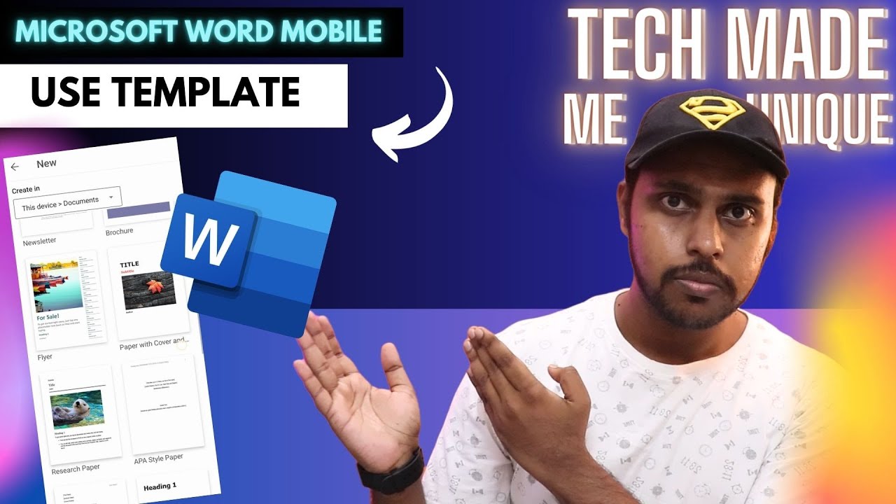 how to use template in Microsoft word mobile - YouTube