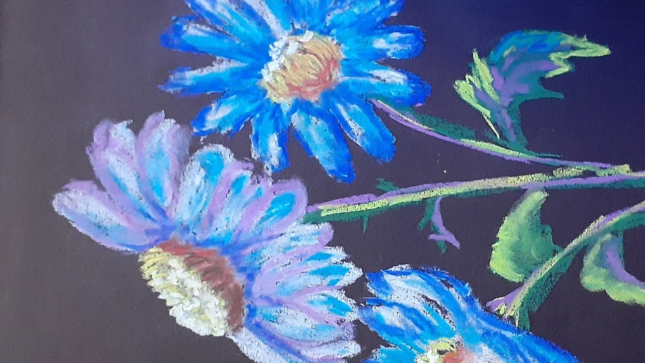 Flowers Using dry pastels | Dry pastel drawing | Soft pastel drawing ...