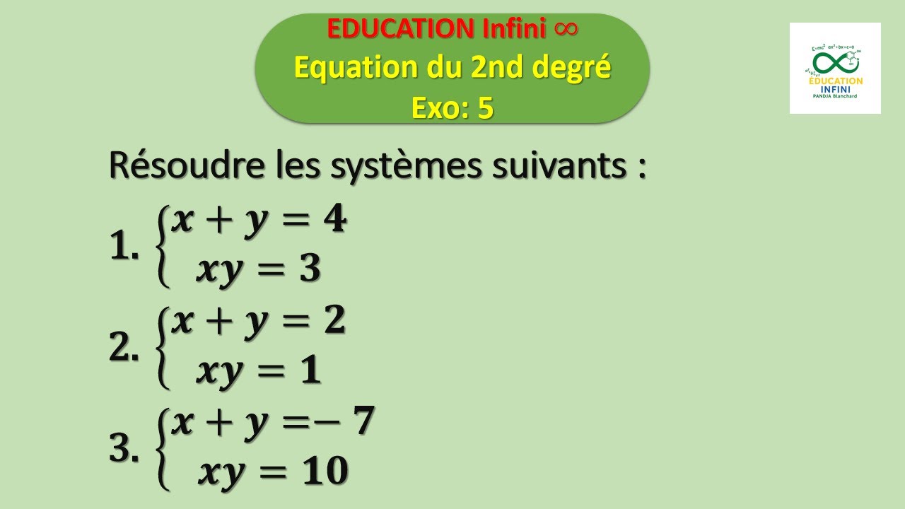 Équation:Somme et produit des racines expliqués simplement|Quadratic ...