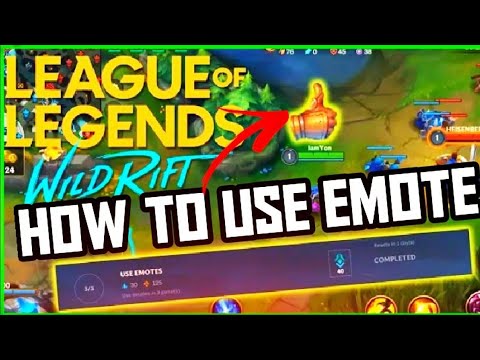 how to use emote in wild rift | emote mission |lol mobile | lol ...