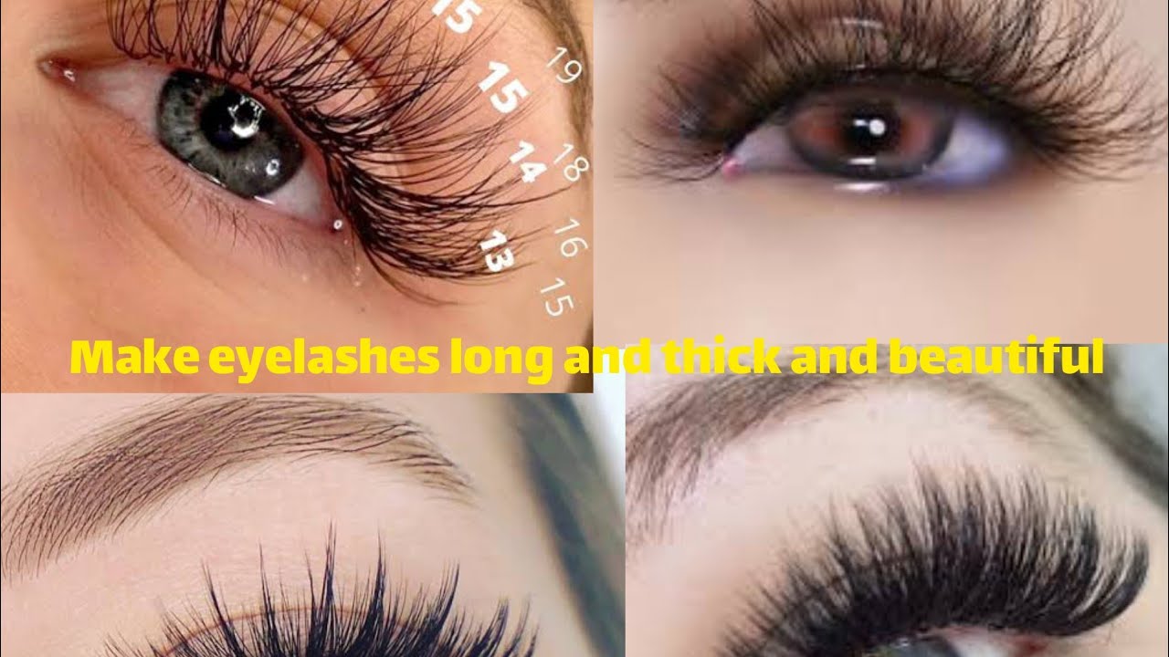Make eyelashes long and thick and beautiful 😍😊 - YouTube