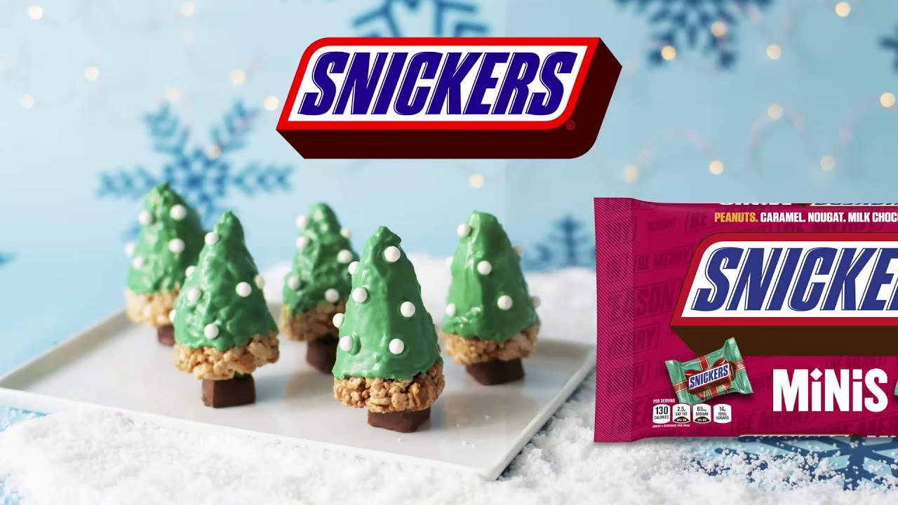 SNICKERS Mini Christmas Tree Treats - YouTube