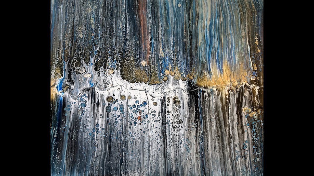 029 - "Brass Swipe #1" - Acrylic Swipe Painting - Fluid Art Swipe ...