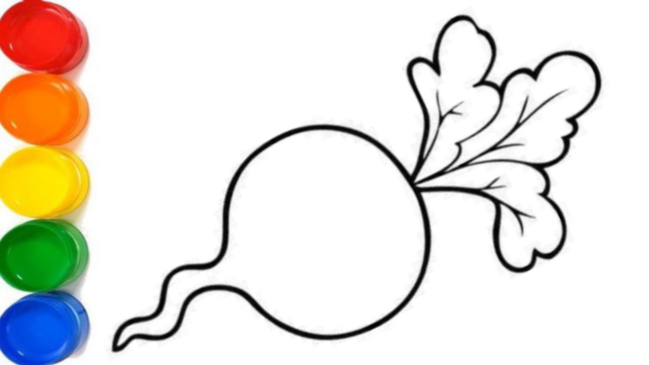 How To Draw Beetroot ? Easy Beetroot Drawing For Kids || Simple ...