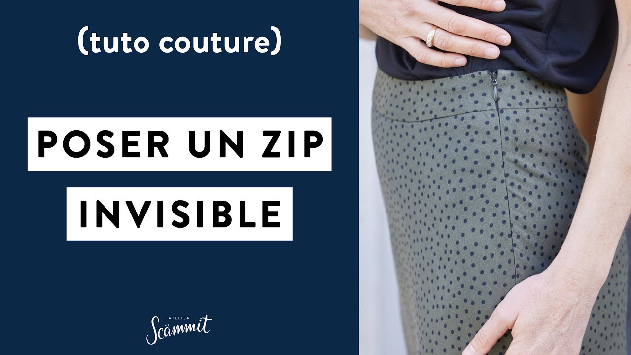 [TECHNIQUE COUTURE] Zip invisible / Invisible zipper - YouTube