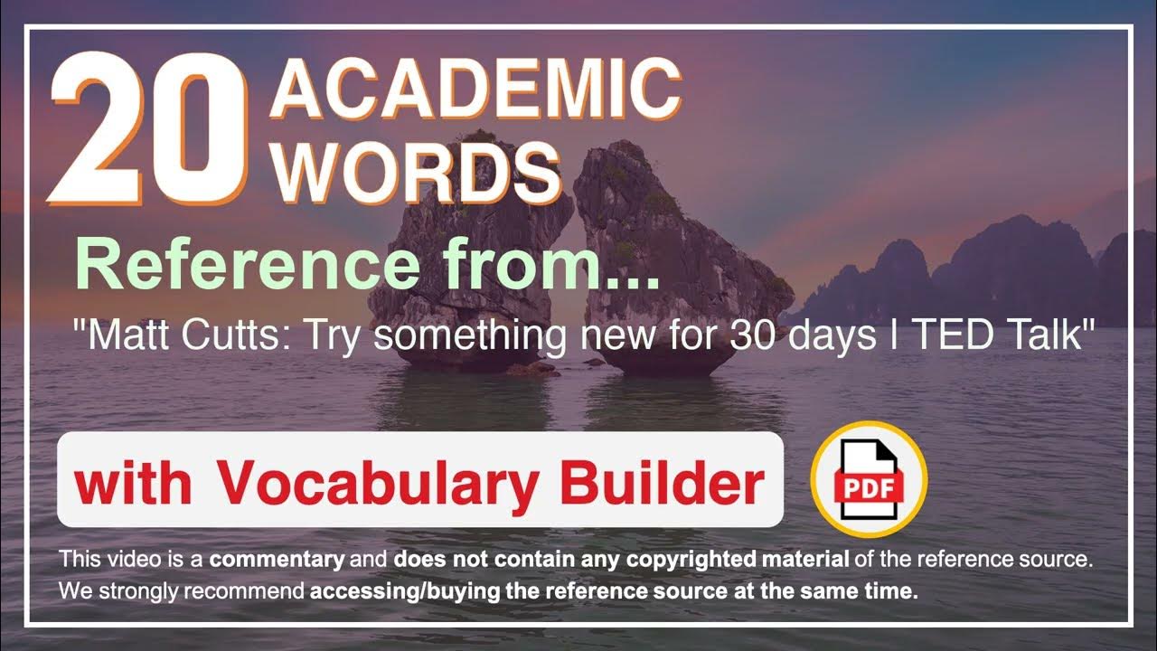 20 Academic Words Ref from "Matt Cutts: Try something new for 30 days ...