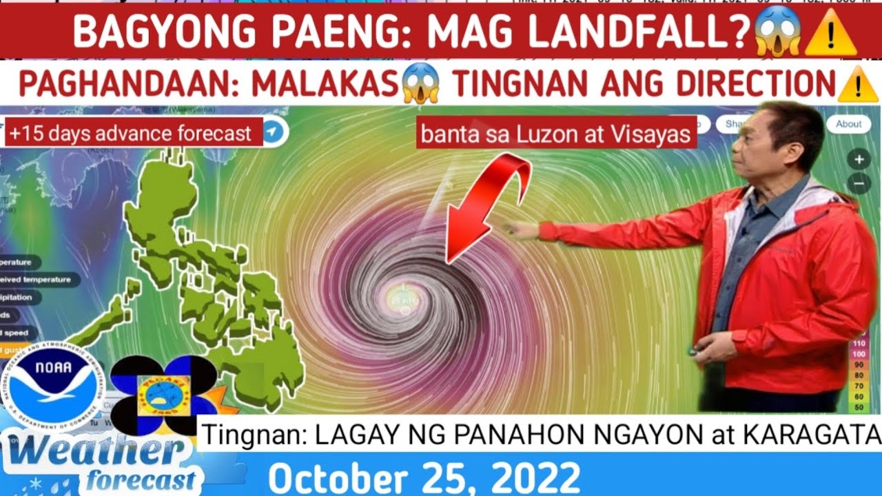 BAGYONG PAENG: PARATING NA⚠️ MAGLANDFALL?⚠️TINGNAN DITO⚠️ WEATHER ...
