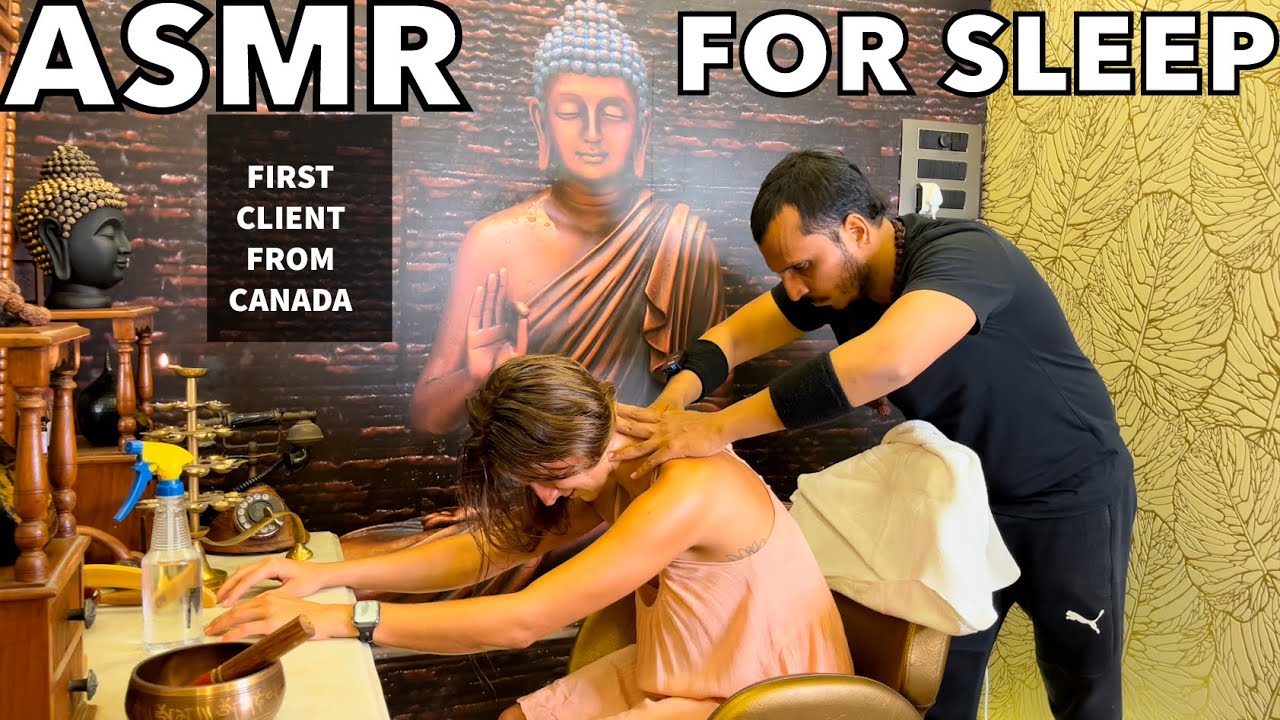 ASMR Head Massage For Instant Sleep | First Female Client From Canada ...