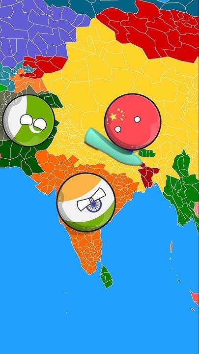 China Attacked India🥺 Countryballs Wrgamingff Conditionalstatement Footballplayers Map