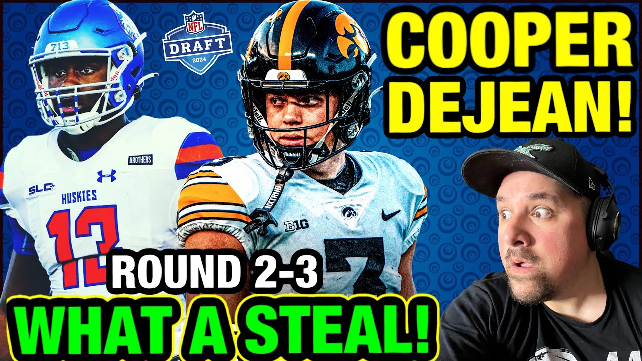 🤯MOVED UP! EAGLES DRAFT COOPER DEJEAN! HOW THEY WILL USE HIM! JALYX ...