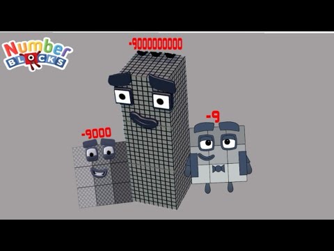 Numberblock from big number to small number | -9billion to -9 | count ...