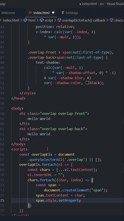 How to Make Overlapping Characters with Shadow | HTML CSS #shorts - YouTube