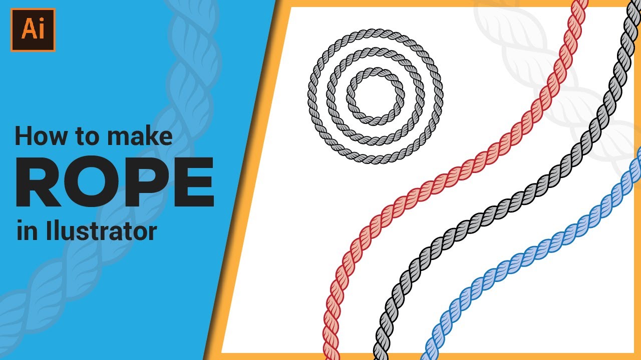 Create Rope Brush in Adobe Illustrator | Vector Rope Pattern Brush ...