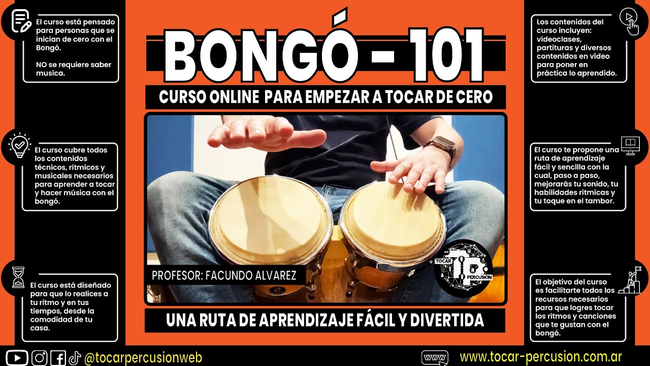 BONGÓ 101 - Aprendé a tocar el Bongo desde cero facil y sin ...