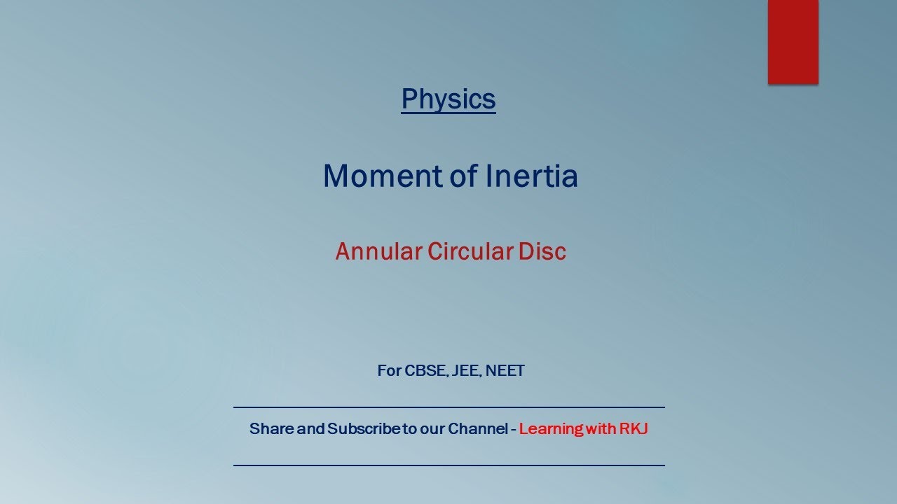 Moment of Inertia: Annular Circular Disc - YouTube
