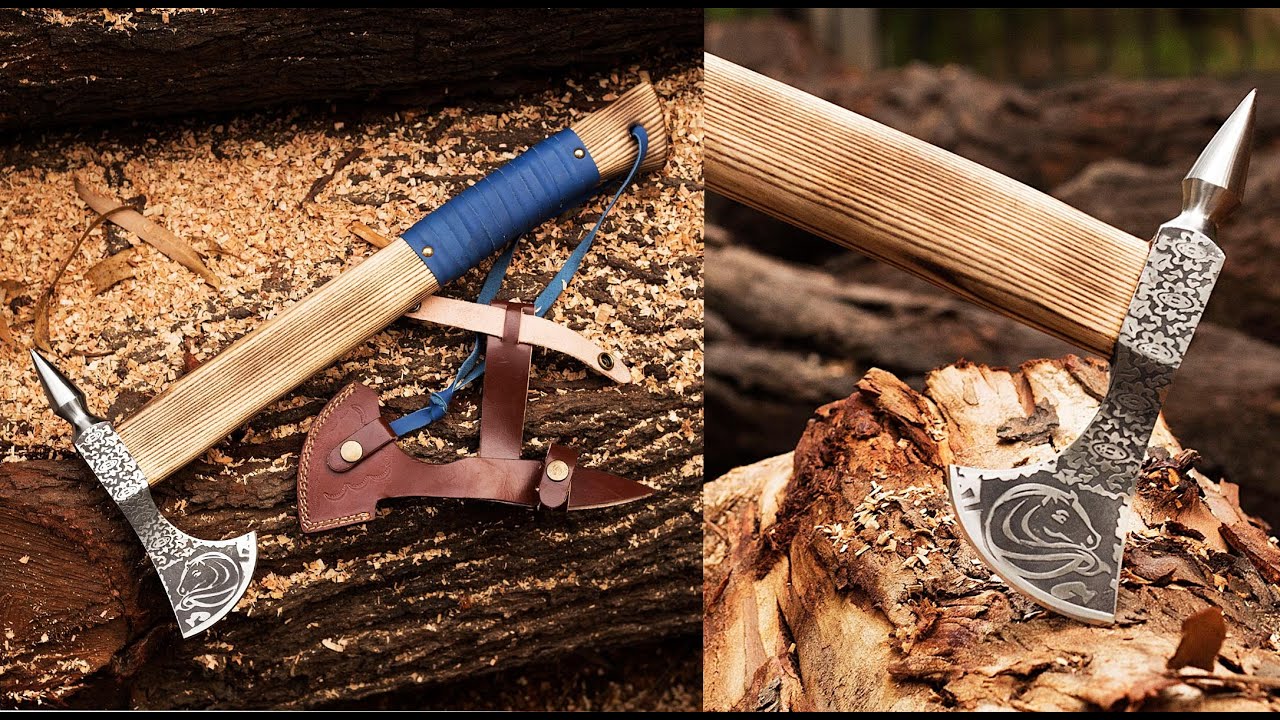 Premium Tomahawk Axe Heavy Tomahawk Axes Ash Wood Handle With Leather ...