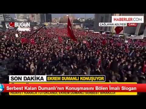 Serbest Kalan Dumanlı'nın Konuşmasını Bölen İmalı Slogan
