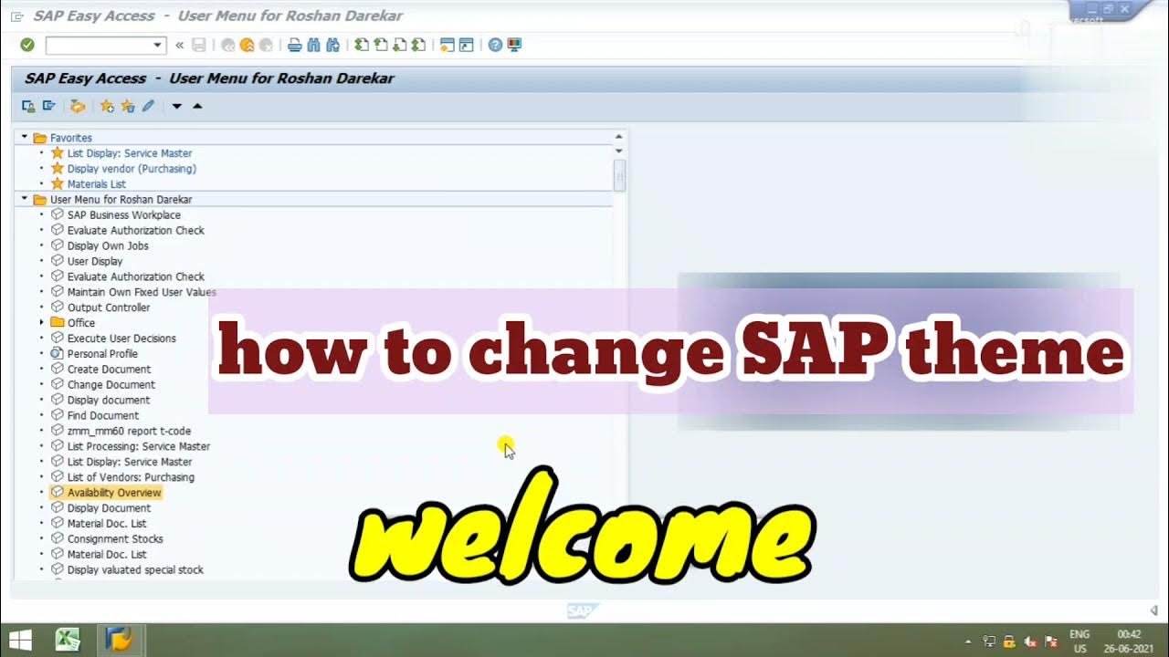 How to change the SAP Theme #sapbasic #saptheme - YouTube