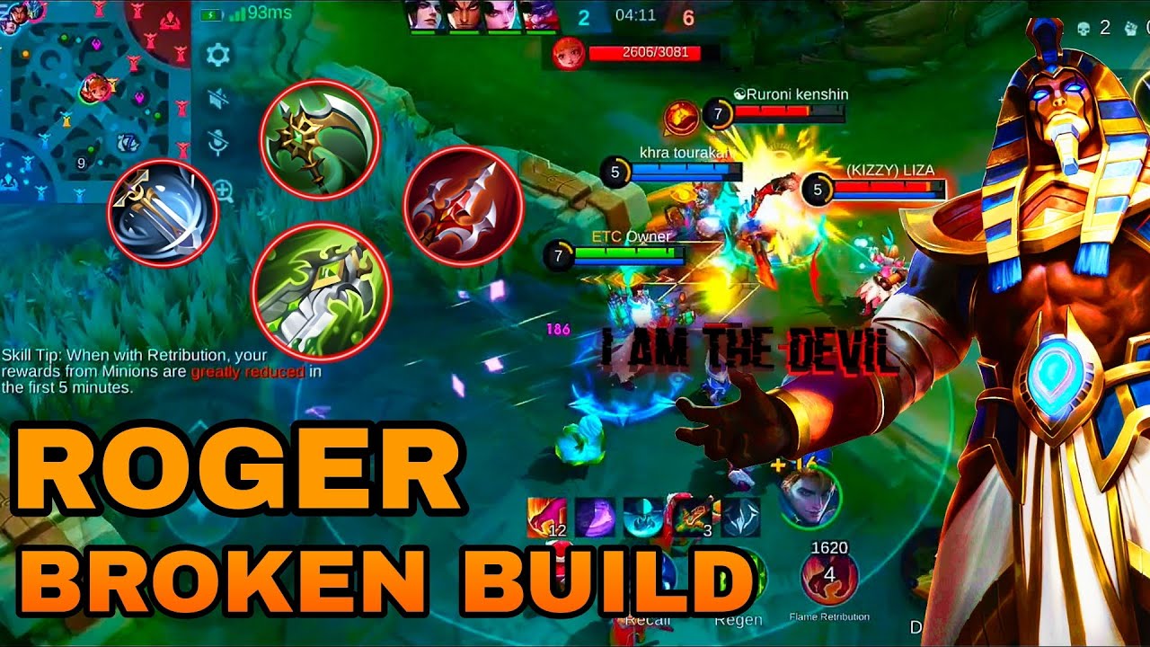 Roger Best Build || ROGER 💯 % DAMAGE BUILD !! Best Early Game Hero ...