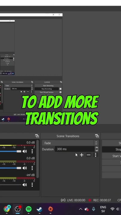 How to change OBS Studio Scene Transitions! - YouTube