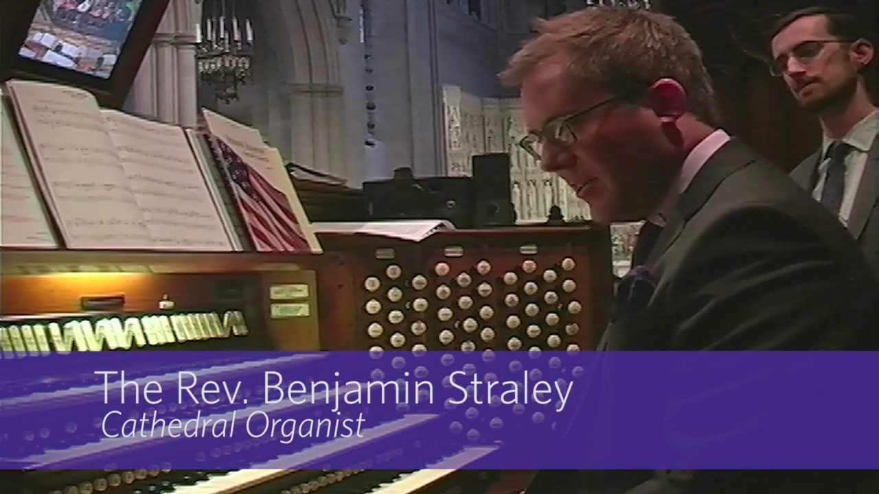 July 4, 2017: Cathedral Organist The Rev. Benjamin Straley performs a ...