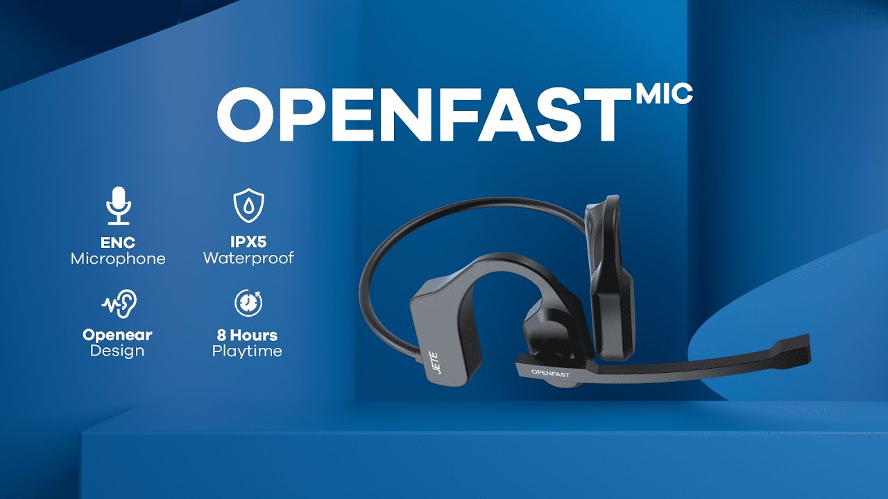 JETE OPENFAST MIC - OPEN EAR DESIGN, ENC MICROPHONE, IPX 5 WATERPROOF ...